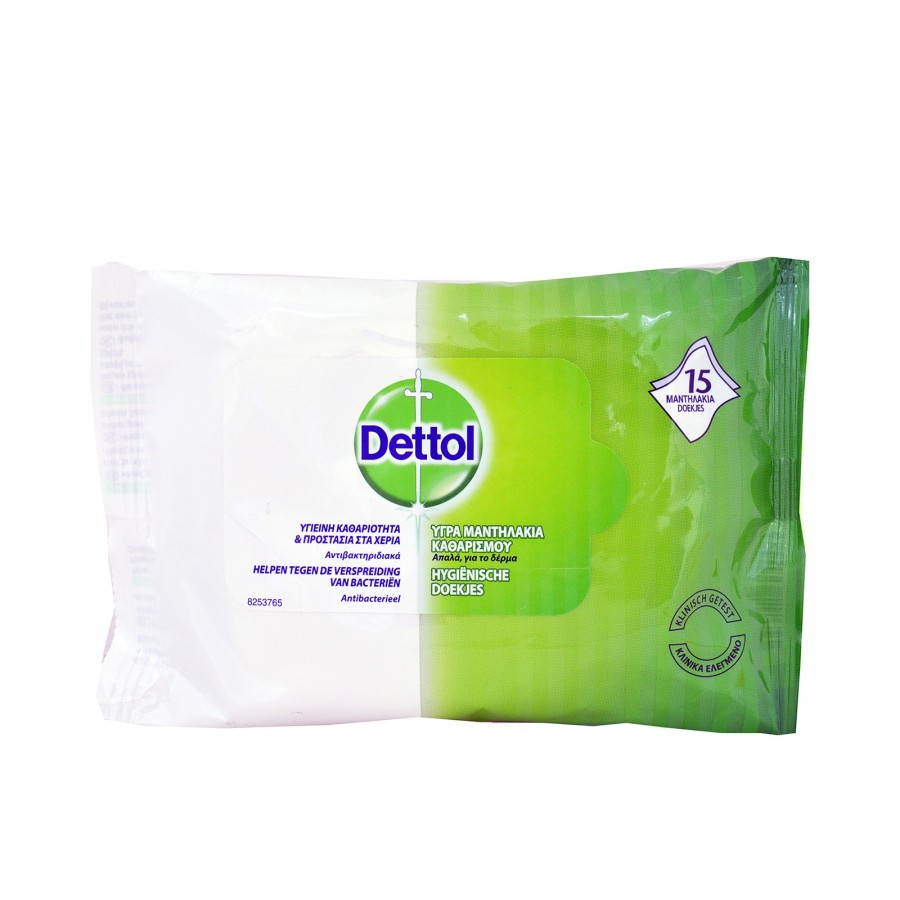 Dettol Μανδηλάκια Καθαρισμού 15 Τεμάχια